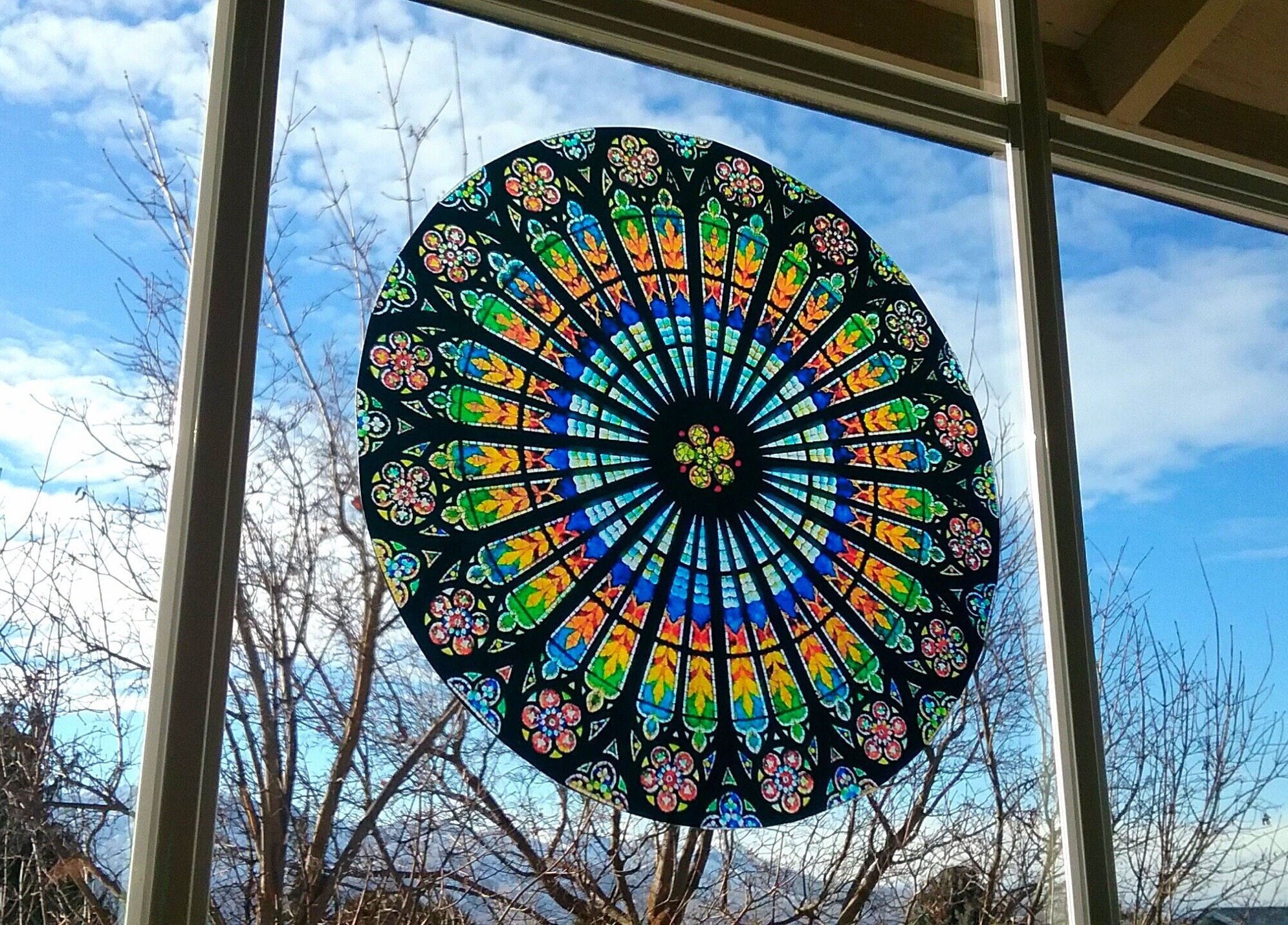 Rose Window, WINDOW CLING Glossy, Translucent, Strasbourg Cathedral - Etsy