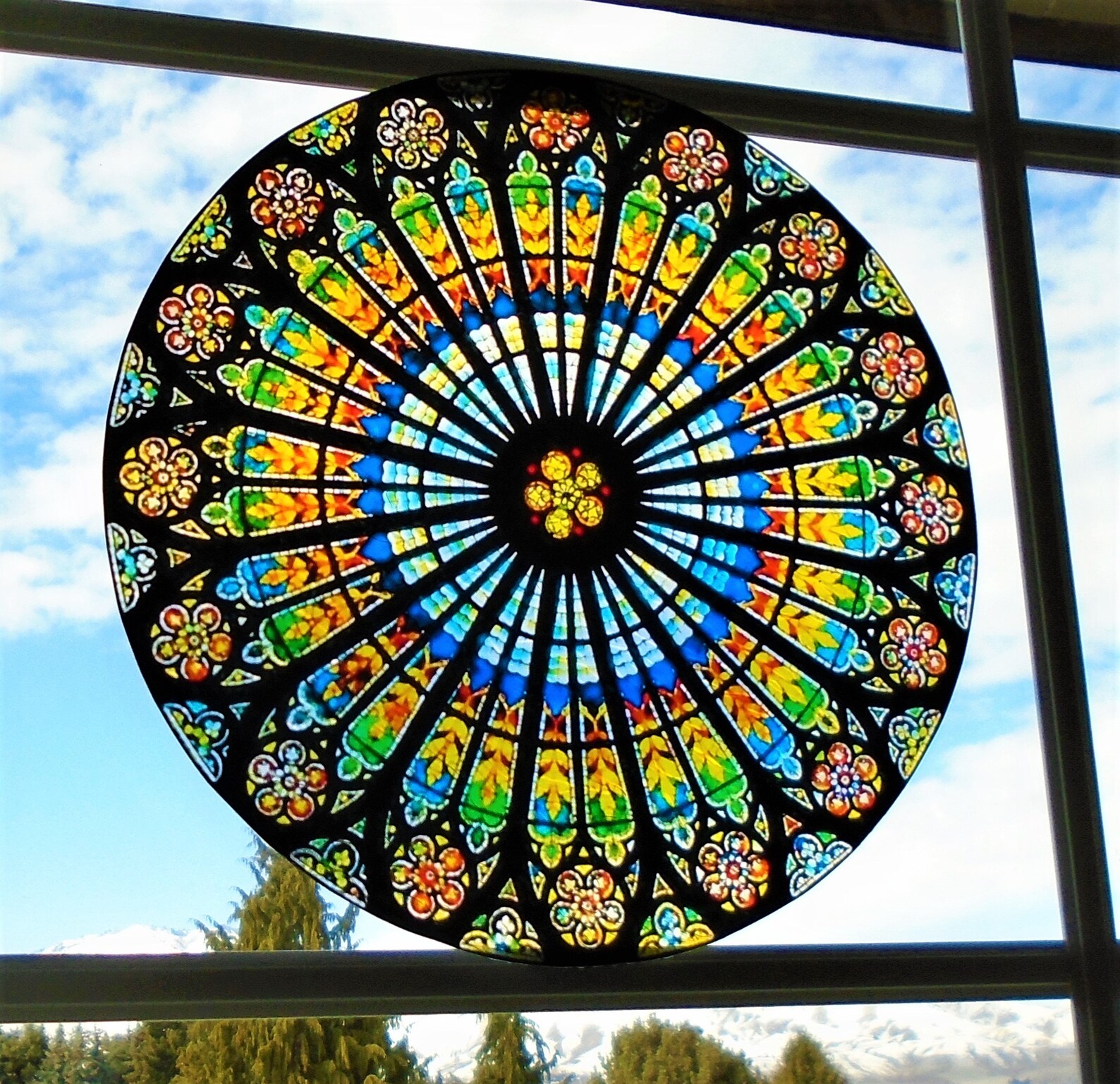 Rose Window, WINDOW CLING Glossy, Translucent, Strasbourg Cathedral - Etsy