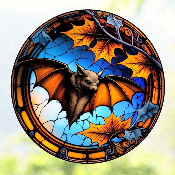 Bat Stained Glass - Etsy