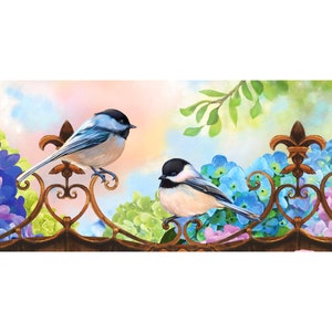 Garden Birds WINDOW CLING Songbirds Hydrangea Suncatcher - Etsy