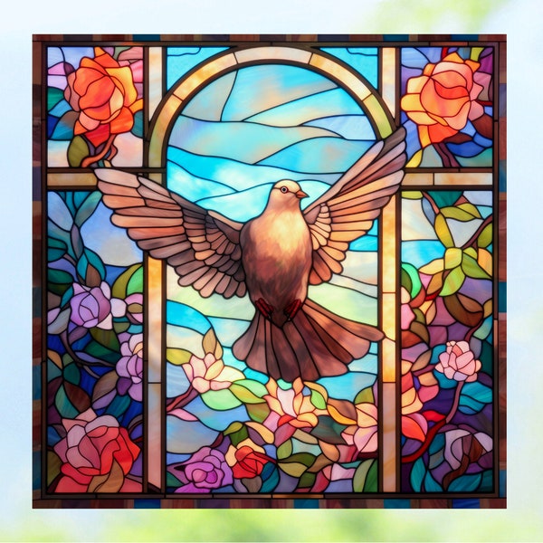 Stained Glass Dove - Etsy