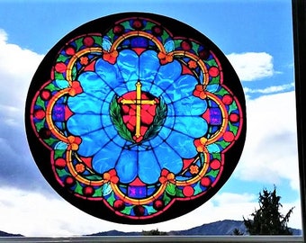 Stained Glass Window Cross | Etsy