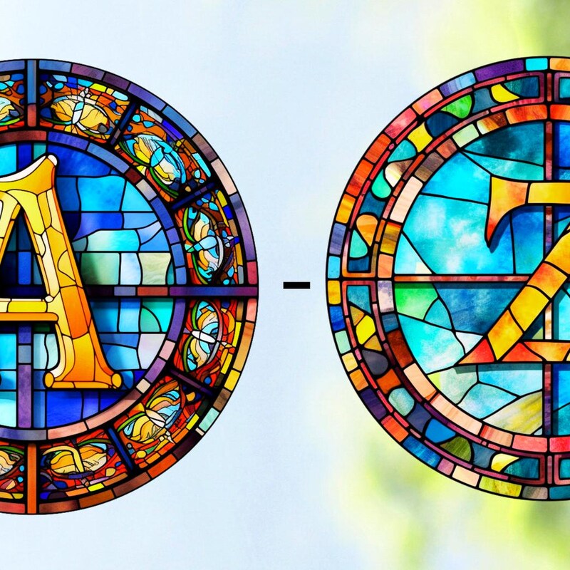 Stained Glass Numbers - Etsy