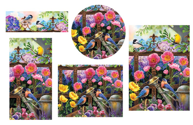 Garden Birds WINDOW CLING Songbirds Hydrangea Suncatcher - Etsy