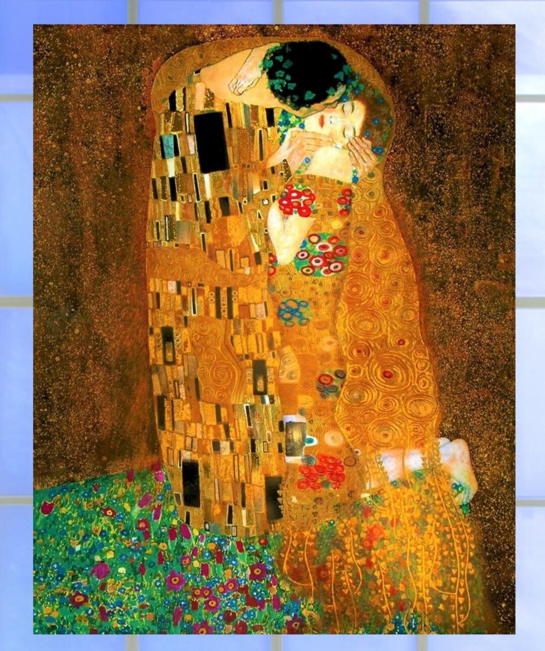 The Kiss WINDOW CLING Art Nouveau Famous Gustav Klimt Painting ...