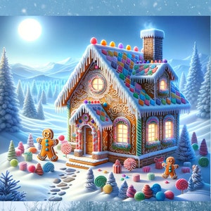 Christmas Gingerbread House Window Cling ~ Suncatcher ~ 2 Designs ...