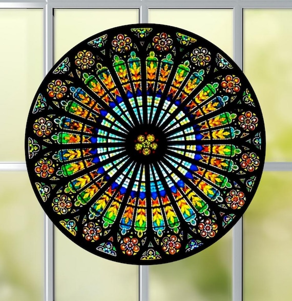 Mandala Rose Window Silhouette Of A Gothic Rose Window Intricate