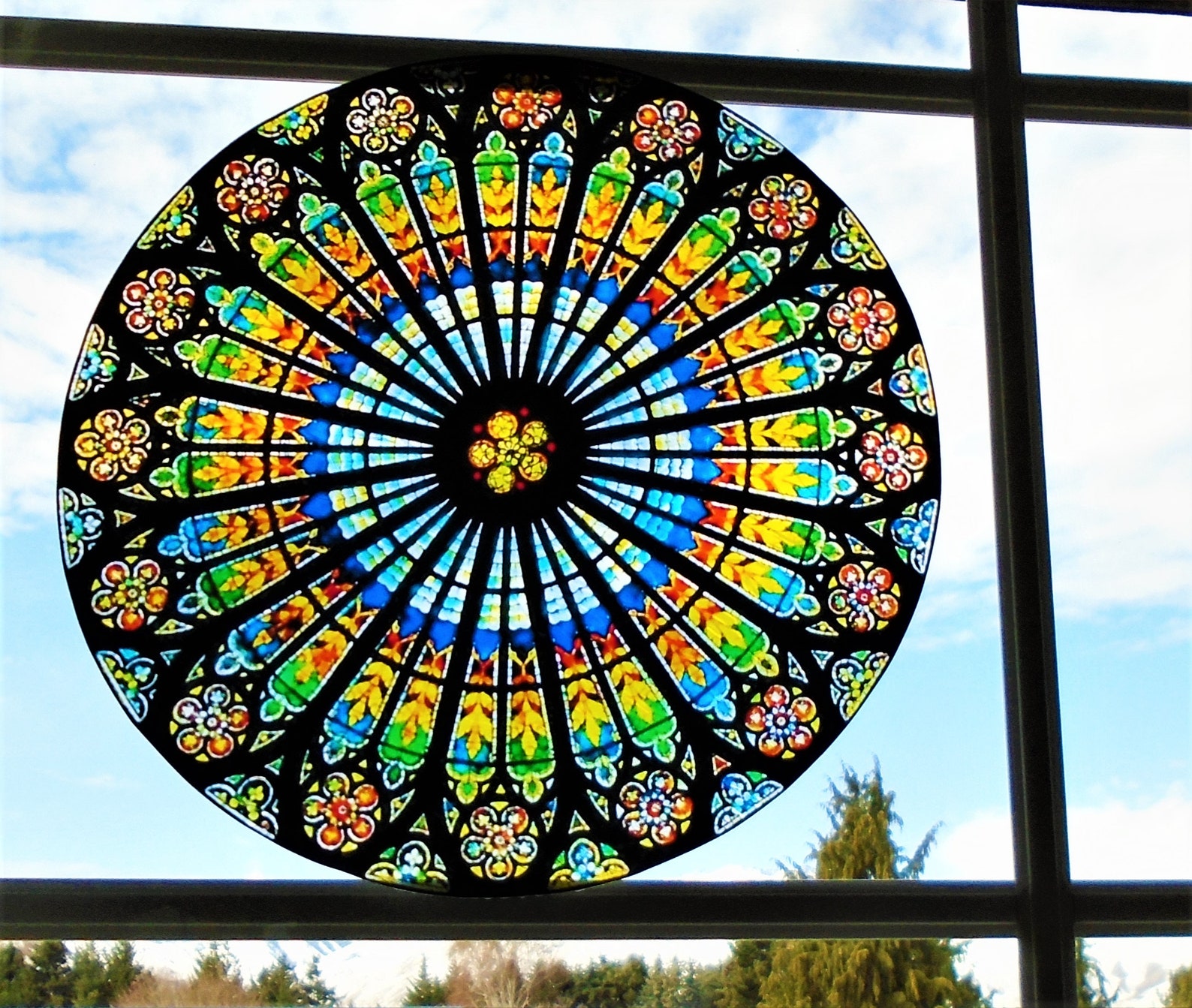 Rose Window, WINDOW CLING , Strasbourg Cathedral - Etsy