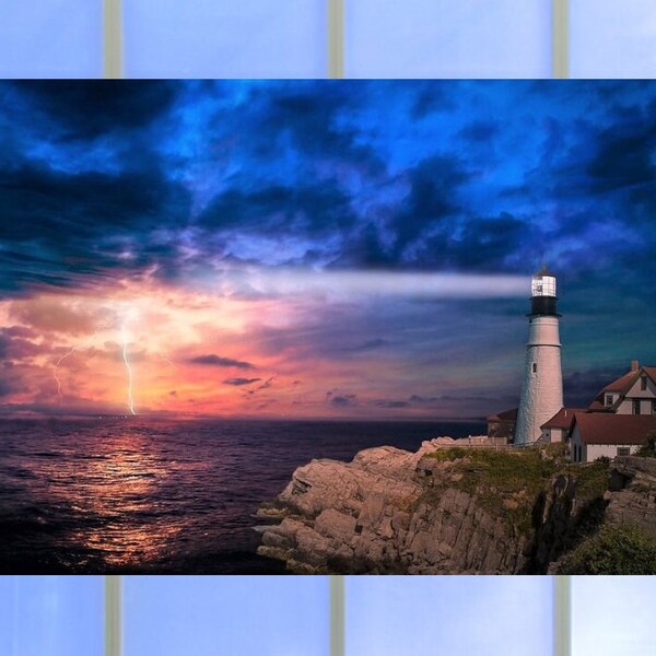 Lighthouse Window Cling - Etsy
