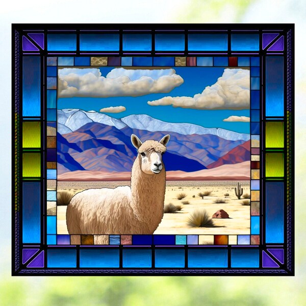 Alpaca Stained Glass - Etsy