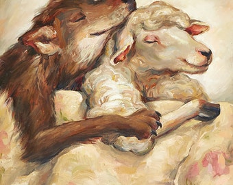 Sheep paintings | Etsy