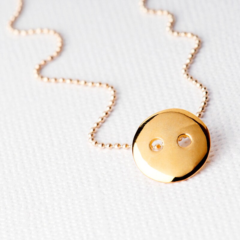 Button Necklace - Etsy
