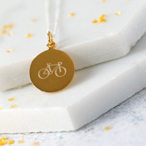 Bicycle Necklace Tandem Bike Pendant Sterling Silver Handmade - Etsy