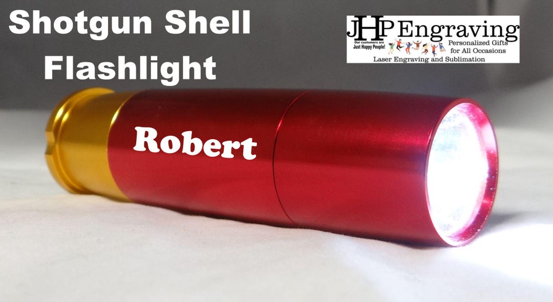 Personalized Metal Shotgun Shell LED Flashlight - Gift for Gun ...