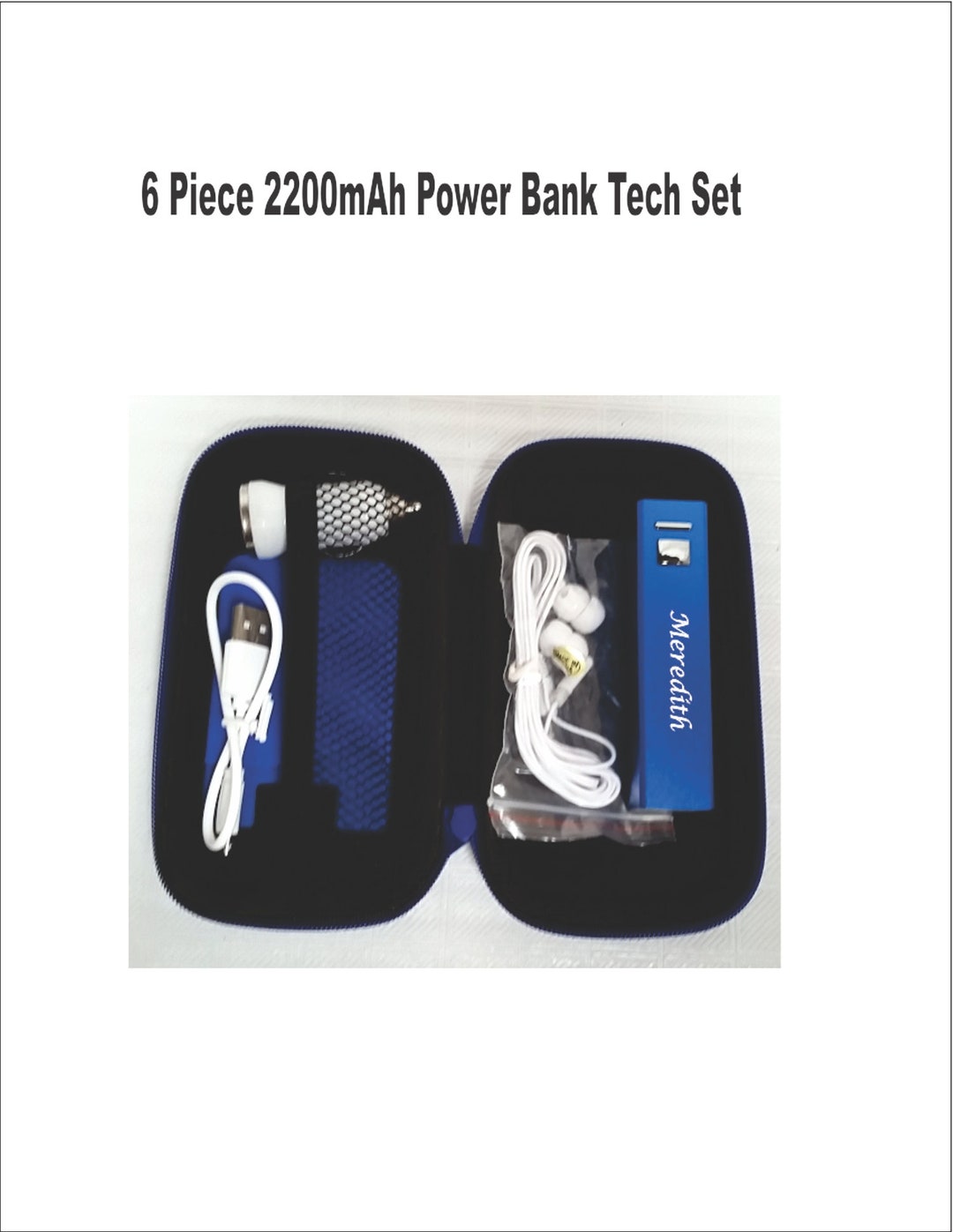 Personalized Power Bank Tech Set, 2200mah Power Bank, Recharge Portable ...
