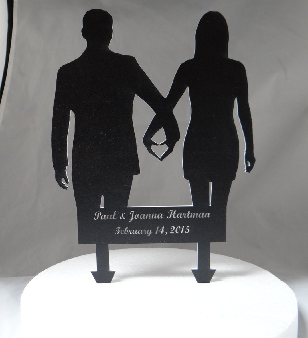 Personalized Cake Toppers Couple Holding Hands-acrylic Cake - Etsy