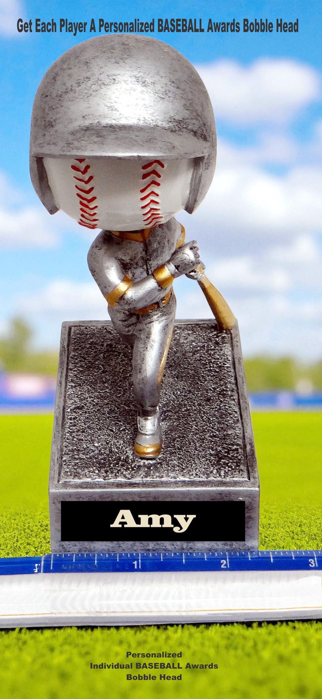 Personalized Baseball Bobblehead Trophy: Engraved Sports Award - Etsy
