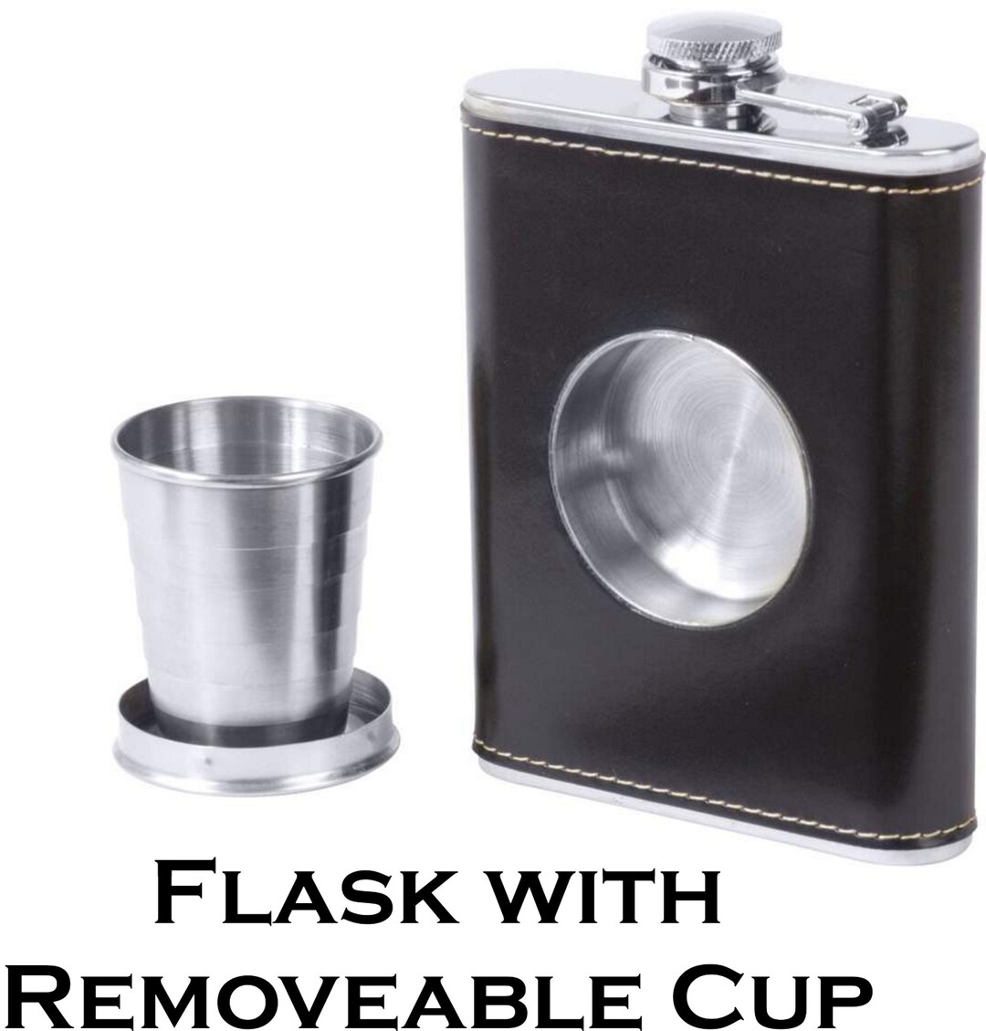 Personalized Flask With Built-in Shot Glass Great Gift for - Etsy