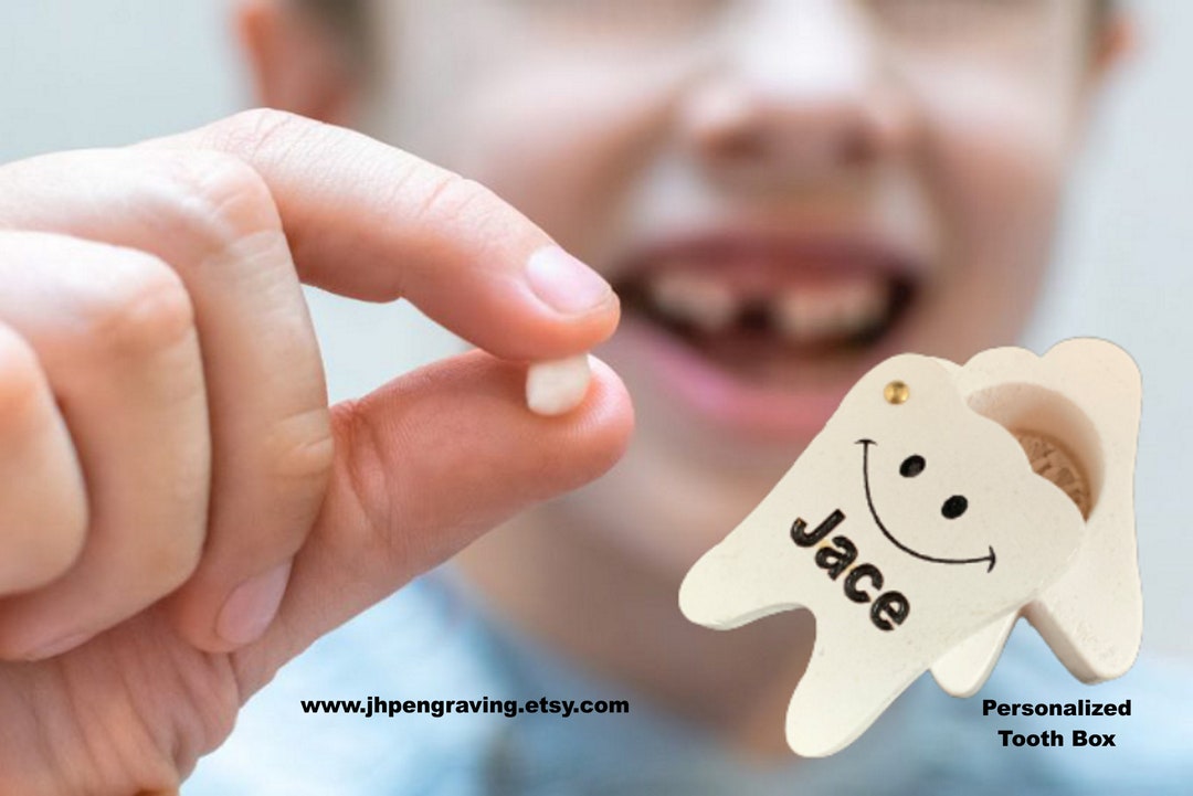 Elegant Personalized Wood Tooth Fairy Box - Baby Shower Keepsake Gift ...