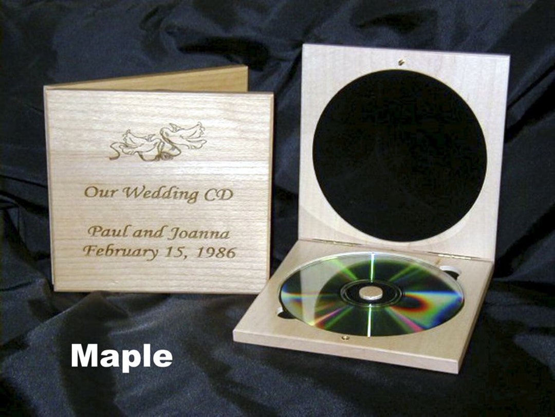 Personalized Wooden DVD Case, Personalized CD Case, Wedding Memory Gift ...