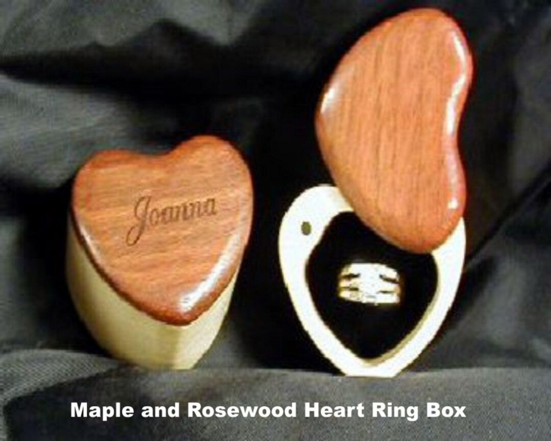 Heart Shaped Single Ring Box- Engagement Keepsake, Proposal Ring Box ...