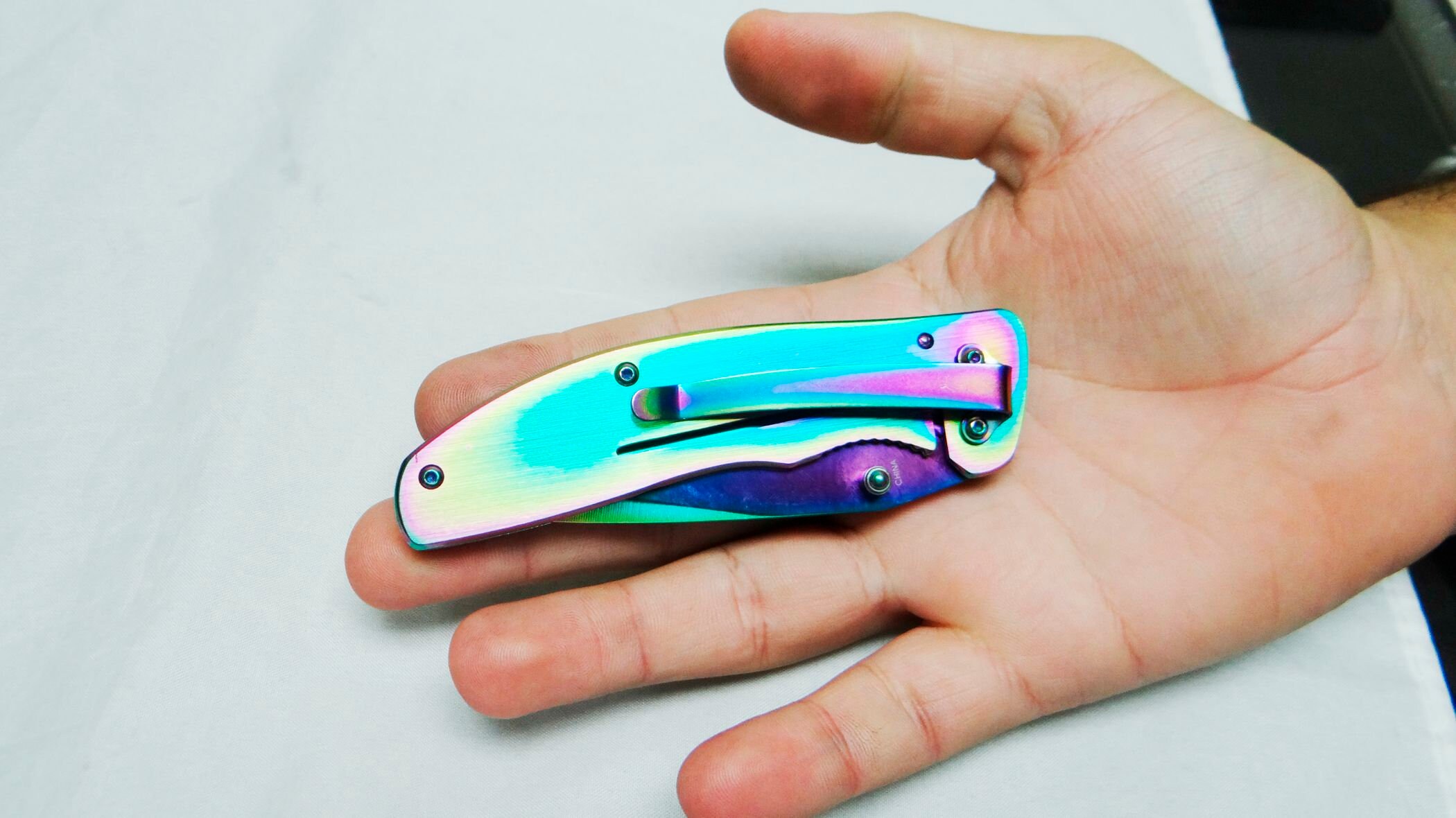 Utility knife Multi Colored Metal Knife personalized folding | Etsy