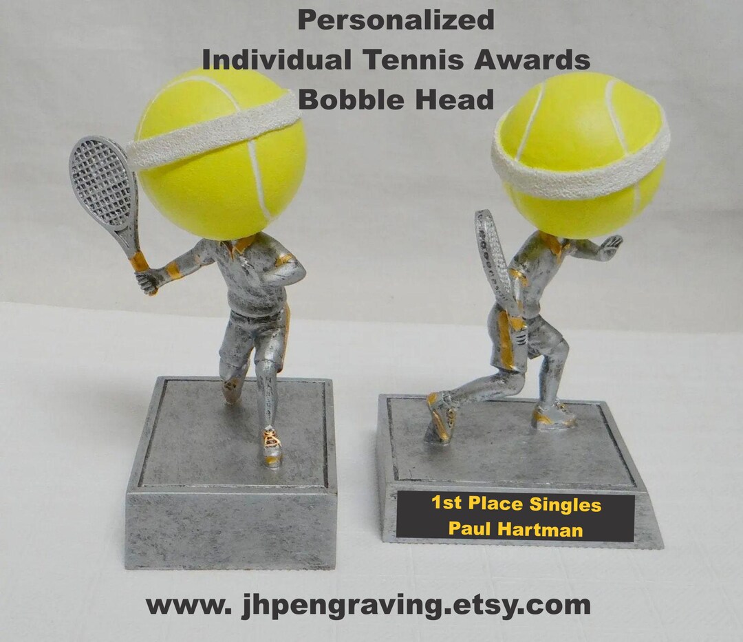 Personalized Tennis Bobblehead Trophy: Engraved Sports Award - Etsy