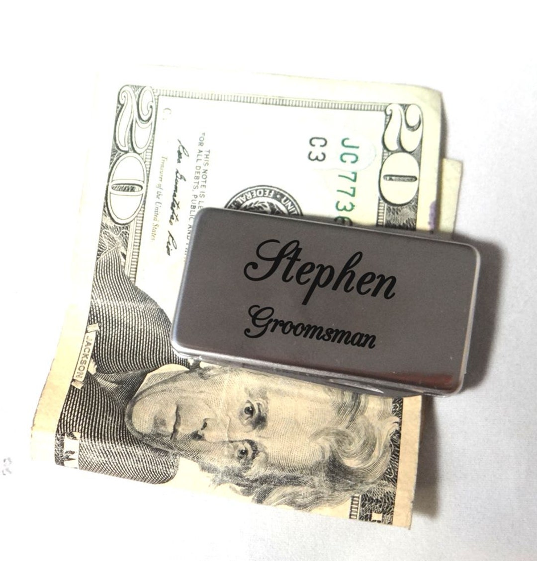 Custom Engraved Stainless Steel Money Clip With Tools: Groomsmen Gift ...