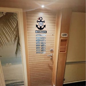 Customizable Cruise Cabin Door Anchor: Trip History Tracker & Nameplate ...