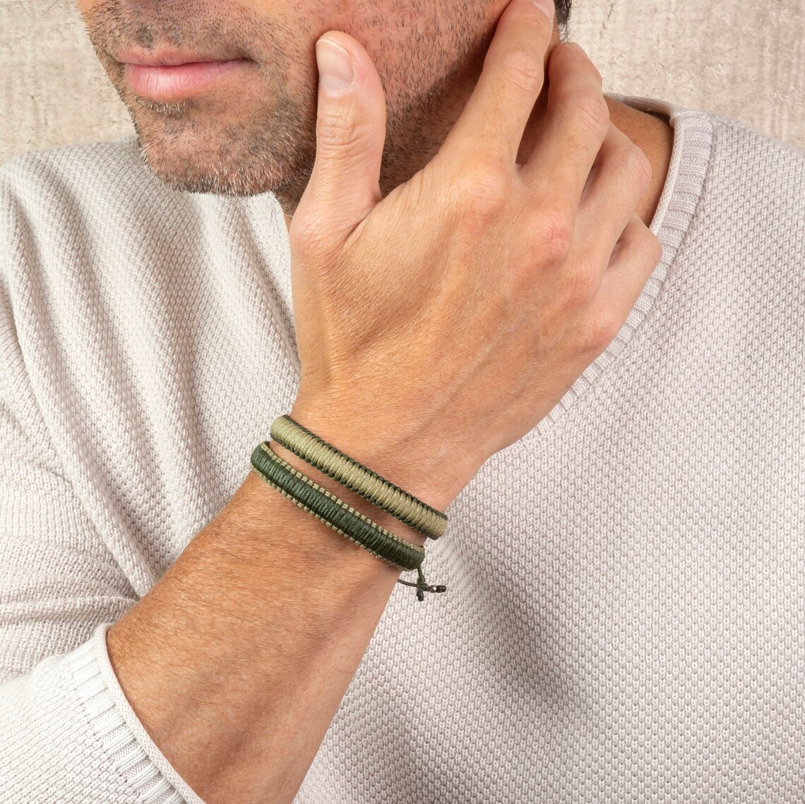 Men's Adjustable Rope Bracelet Surfer Bracelet - Etsy