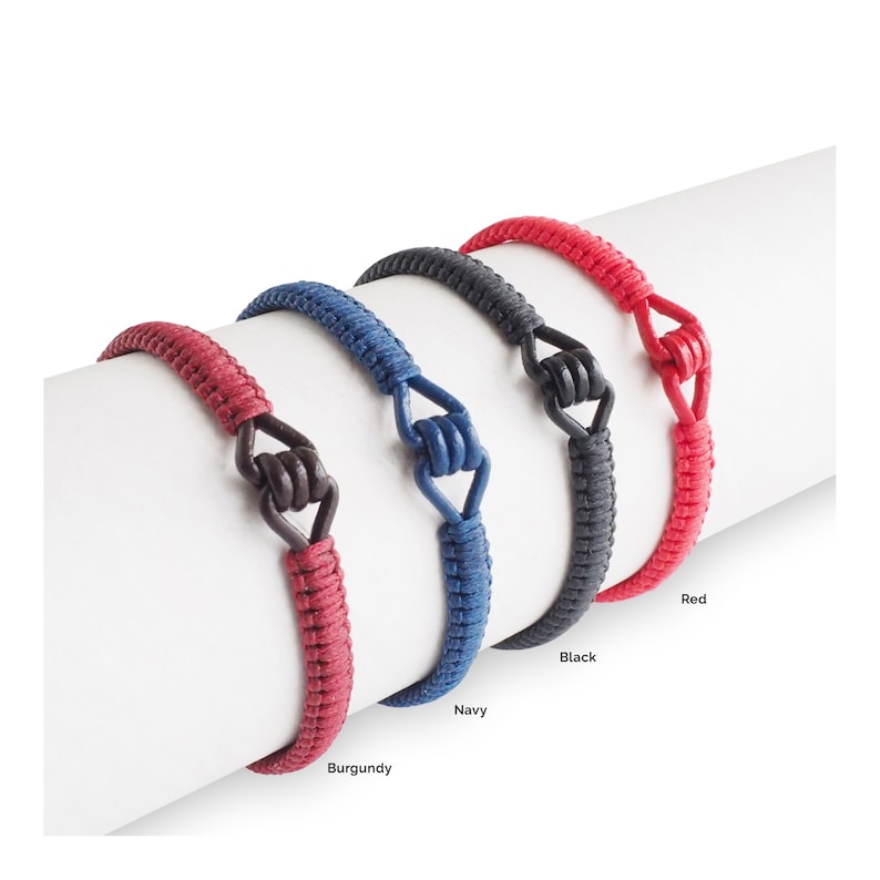 Mens Leather Knot Macrame Bracelet - Etsy