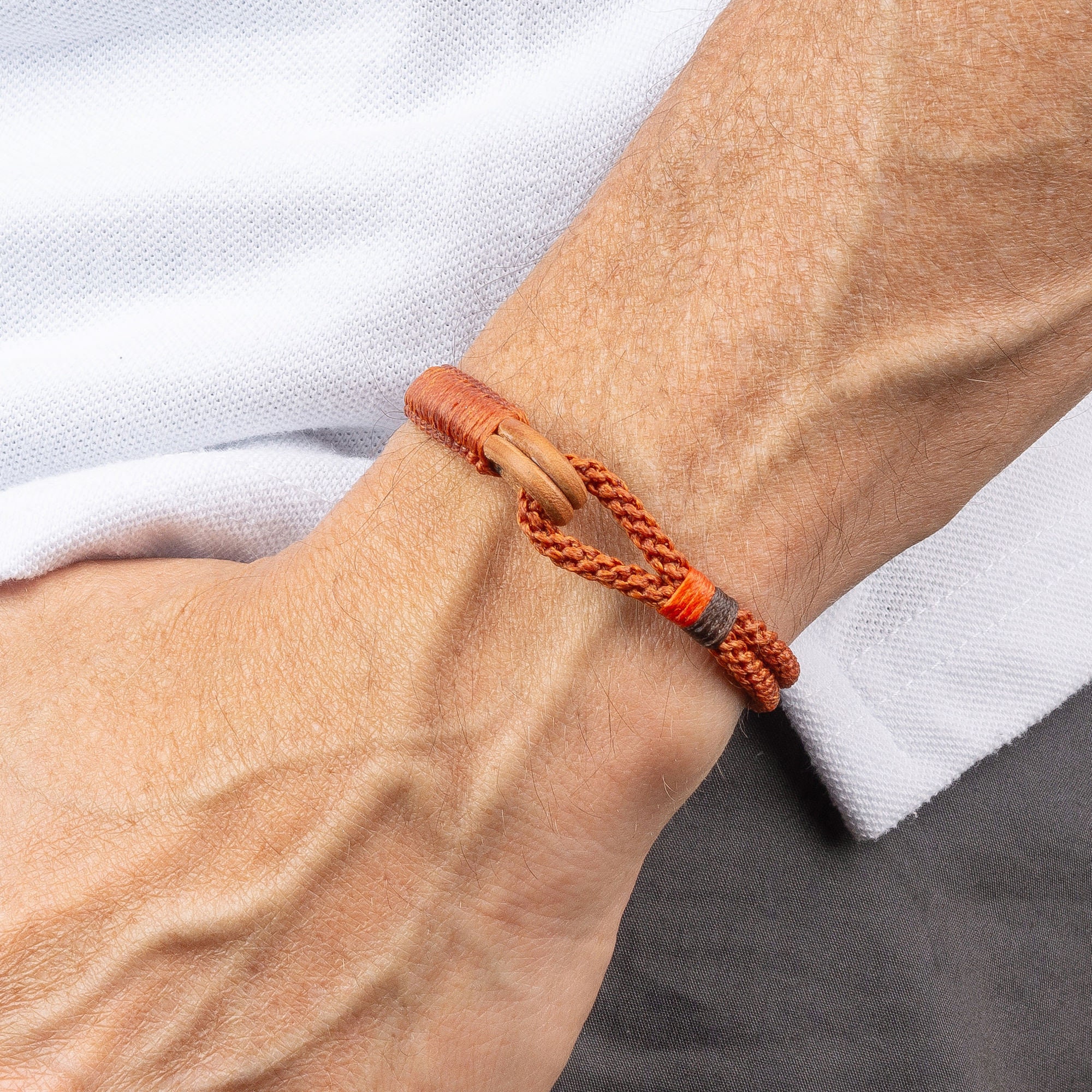 Mens Leather Rope Braided Bracelet Birthday Gift for Him Bohemian Men ...