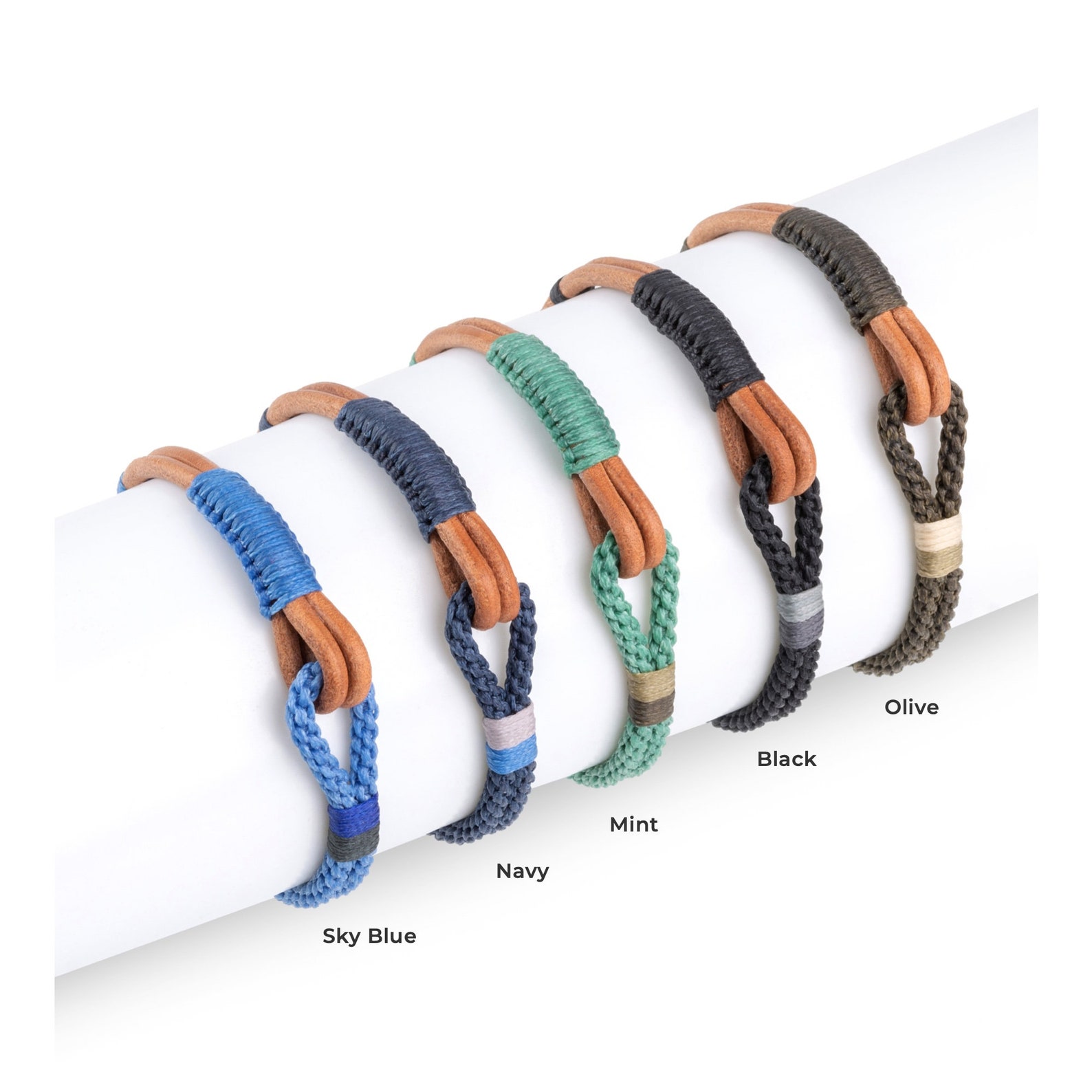 Mens Leather Rope Braided Bracelet Birthday Gift for Him Bohemian Men ...