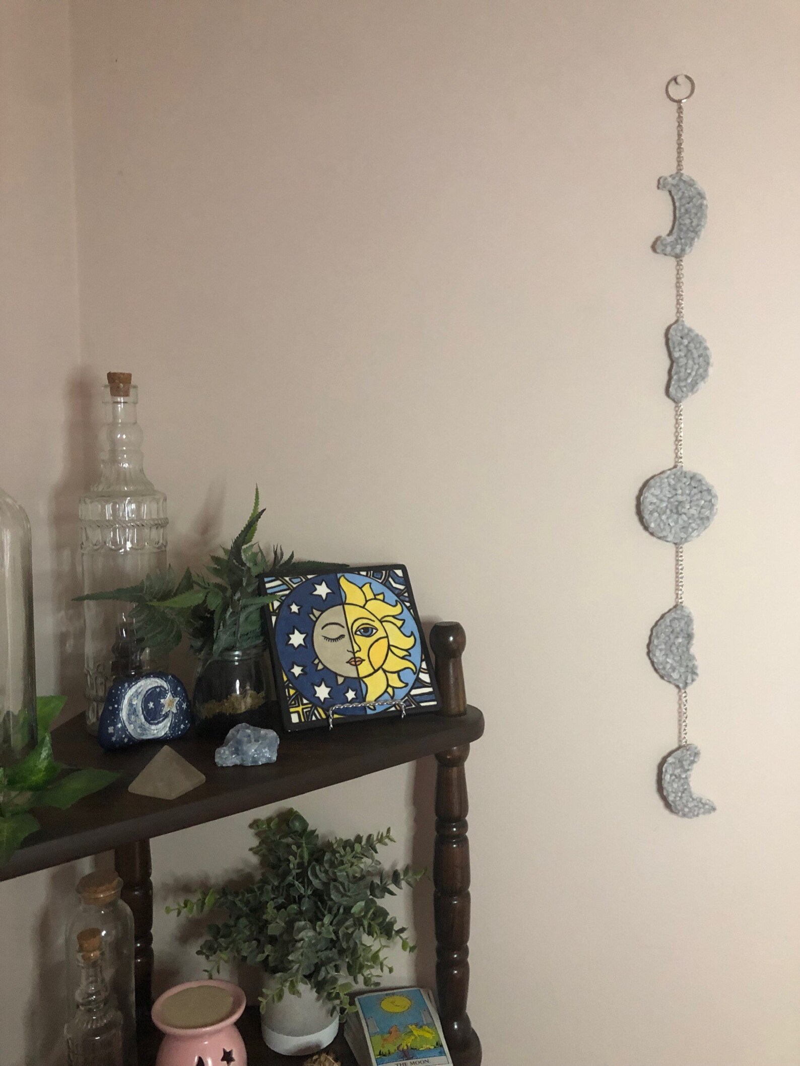 Velvet Moon Phases Wall Hanging Phases of the Moon Wall - Etsy