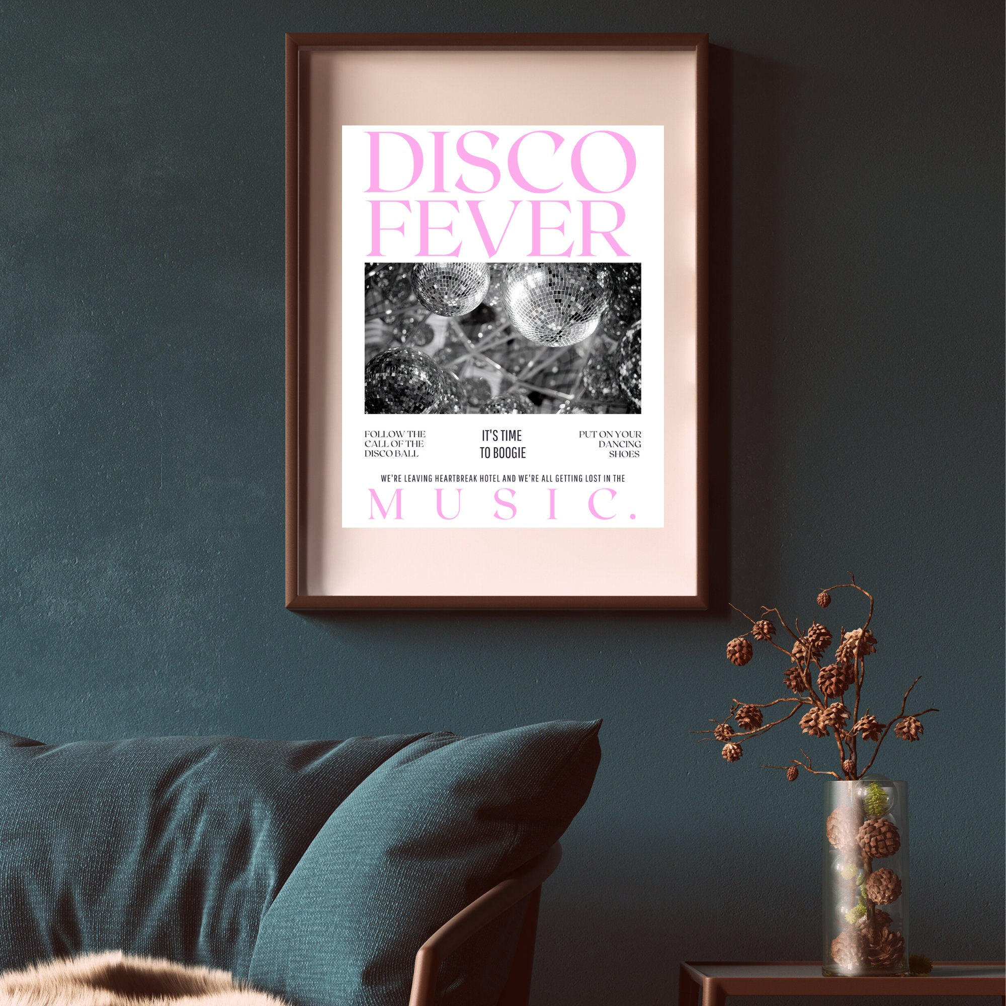 8x10 DISCO FEVER PRINTABLE, Disco Fever Newspaper Print, Disco Fever ...