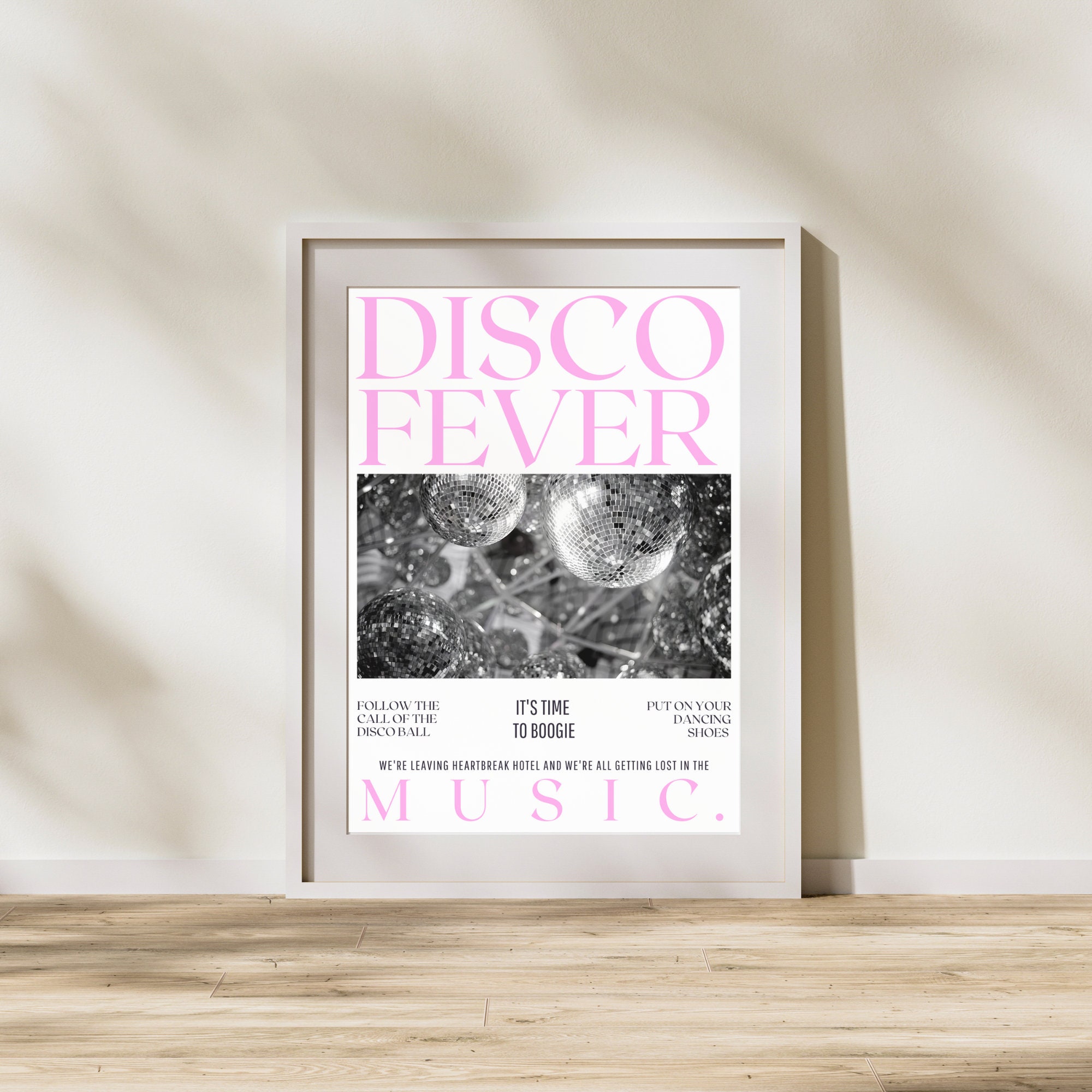 8x10 DISCO FEVER PRINTABLE, Disco Fever Newspaper Print, Disco Fever ...