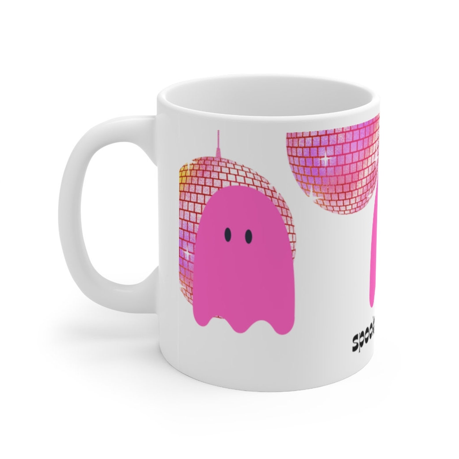 Spooky & Groovy Disco Ghost Ceramic Mug Spooky Season Mug - Etsy