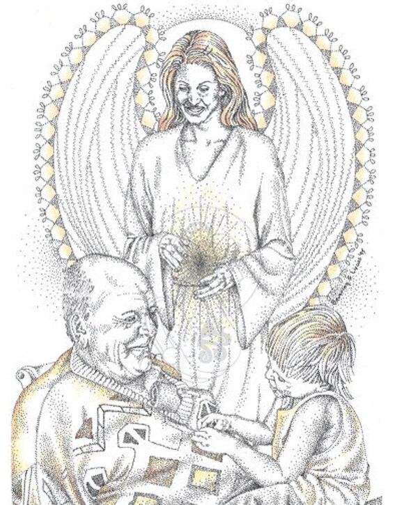 Sharing Grace Ink Drawing/card With Envelope - Etsy