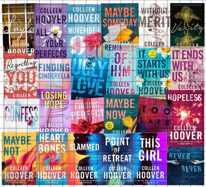 Colleen Hoover Updated Book Covers PNG - Etsy