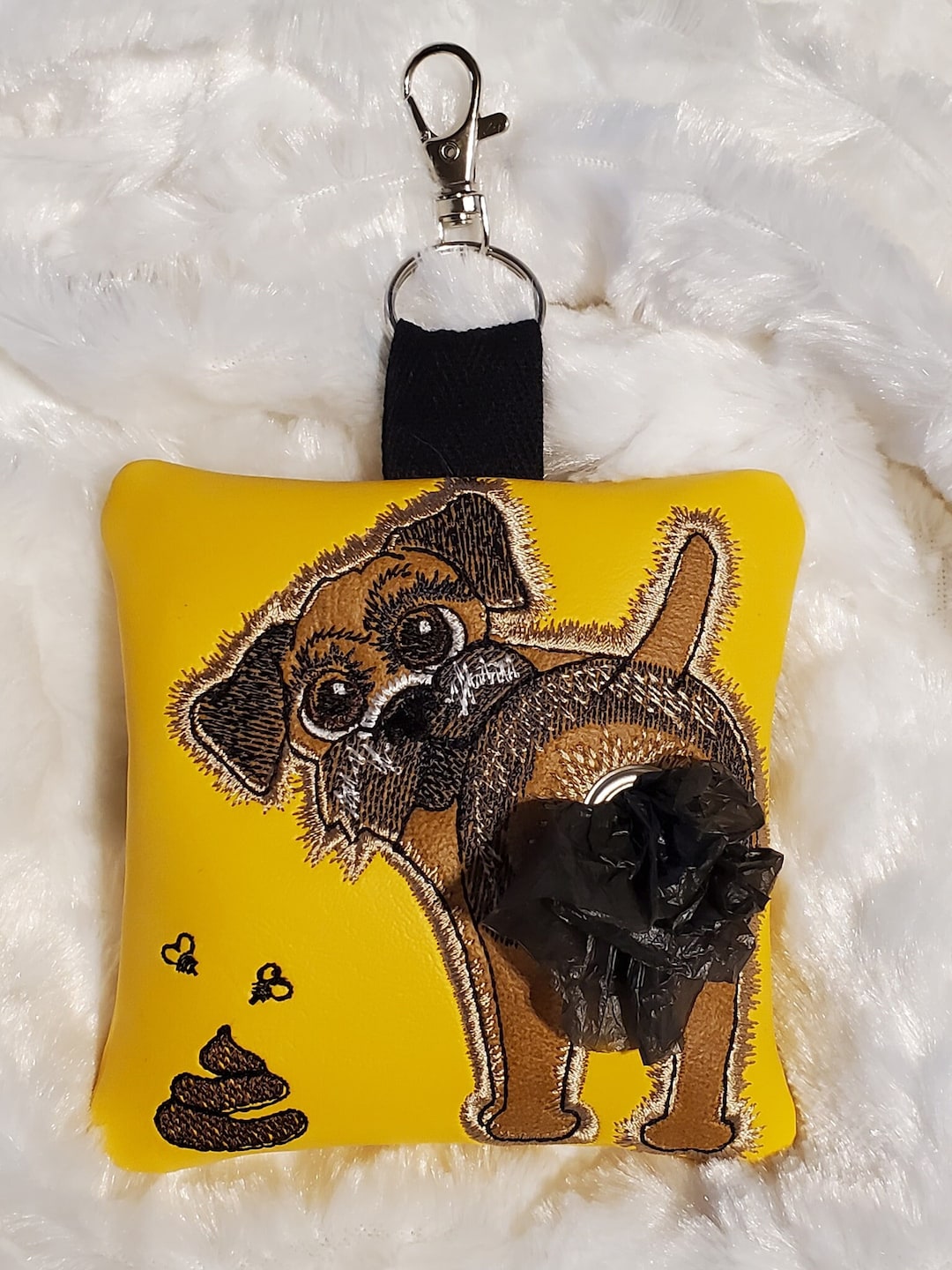 Border Terrier Poop Bag Holder - Etsy