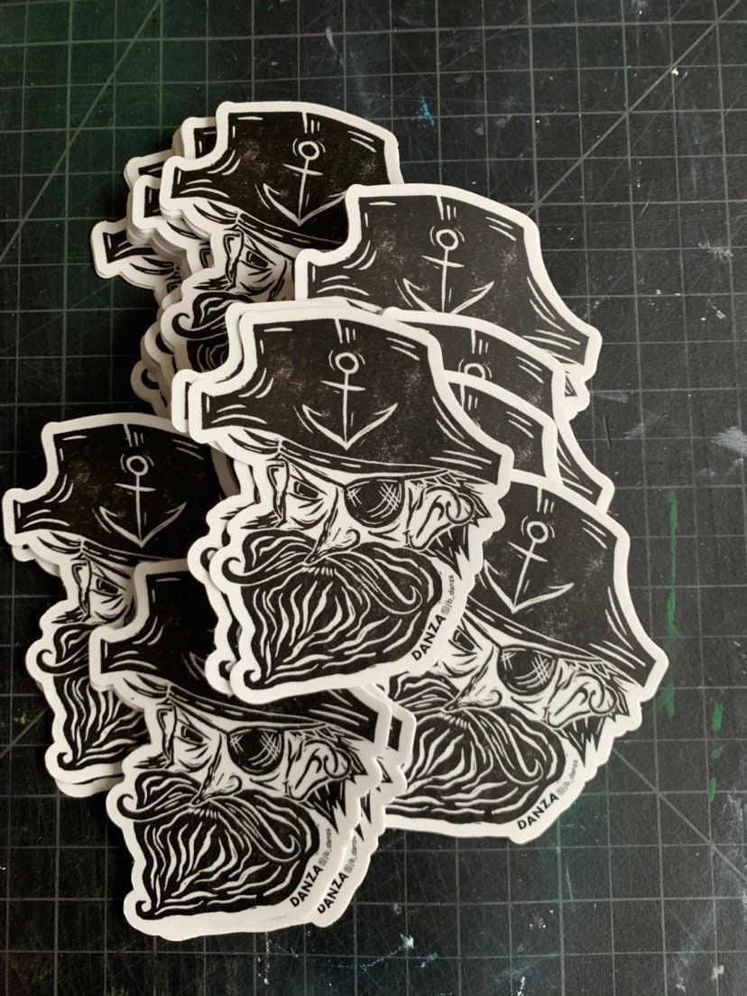 Pirate Sticker - Etsy