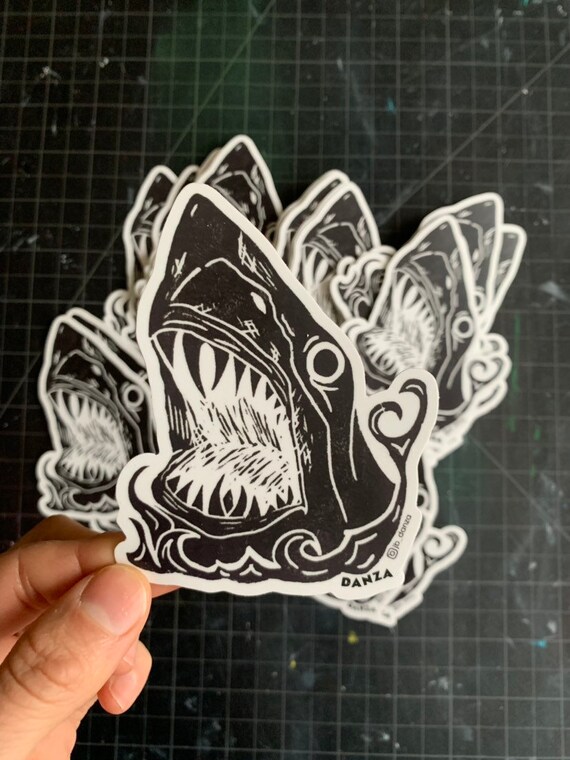 Great White Shark Sticker | Etsy