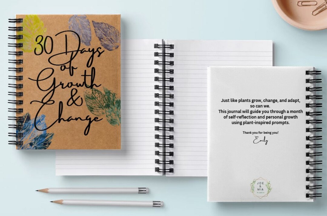 30 Days of Growth and Change Journal, Plant-themed, Digital Download ...