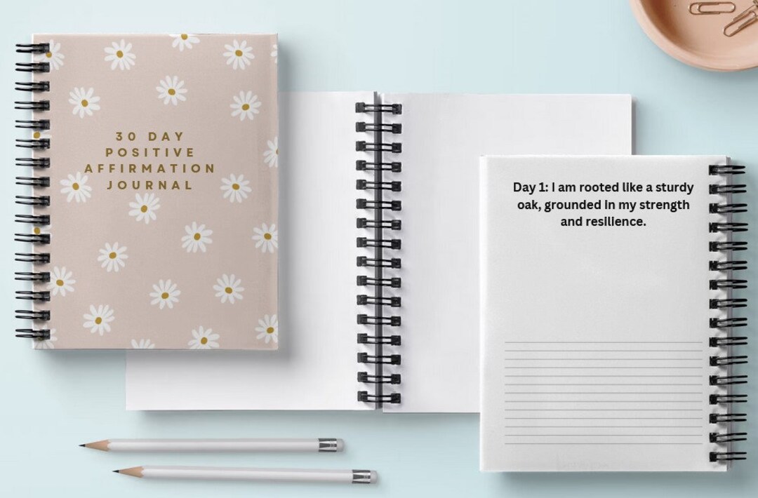 30 Day Positive Affirmation Journal, Plant-themed, Digital Download ...