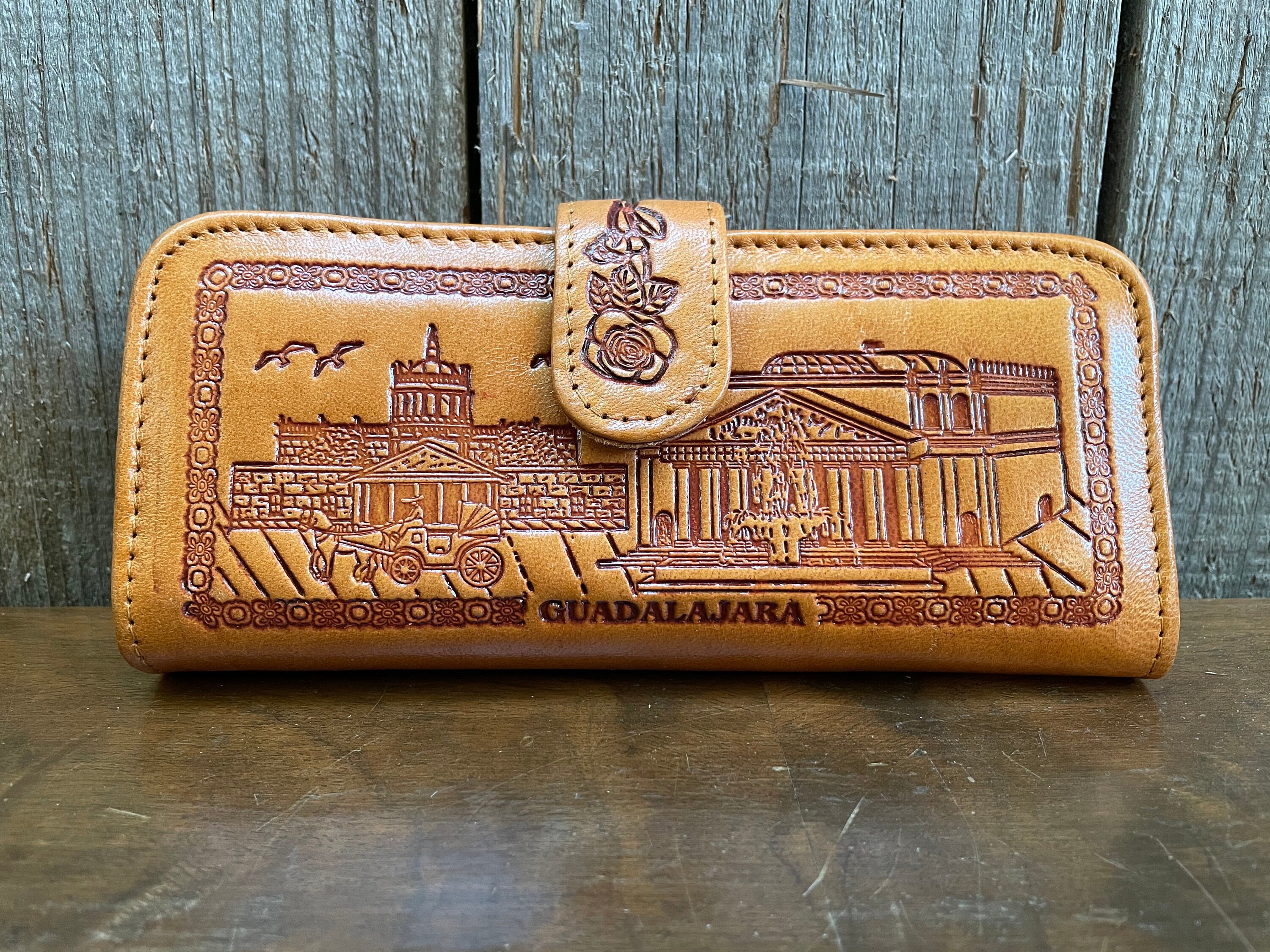 Like New Mexican Tooled Leather Deluxe Wallet Guadalajara - Etsy