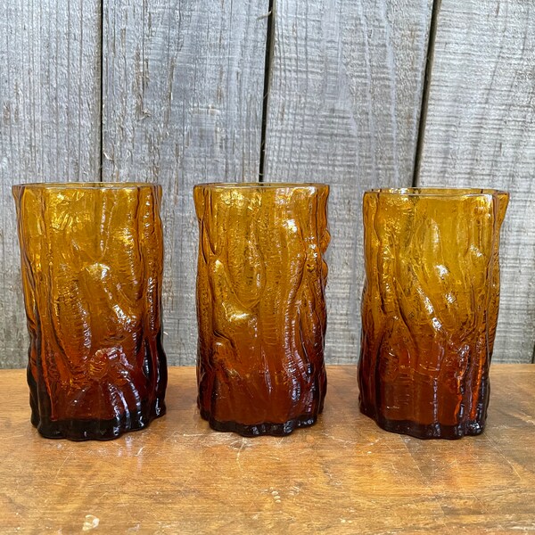 Amber Textured Glass - Etsy