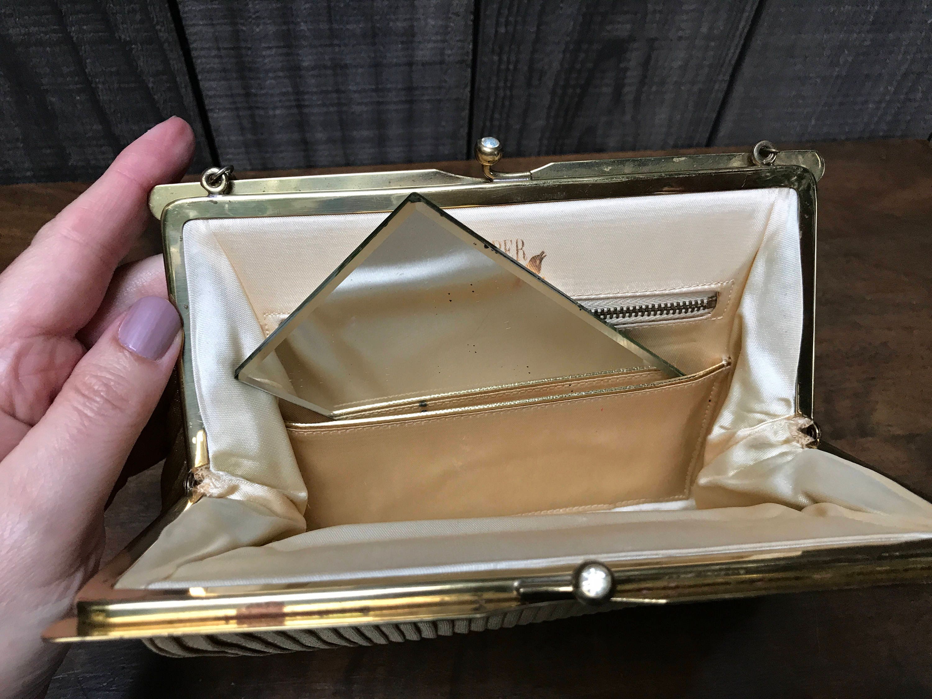1950's Gold Lame Evening Clutch Ingber - Etsy