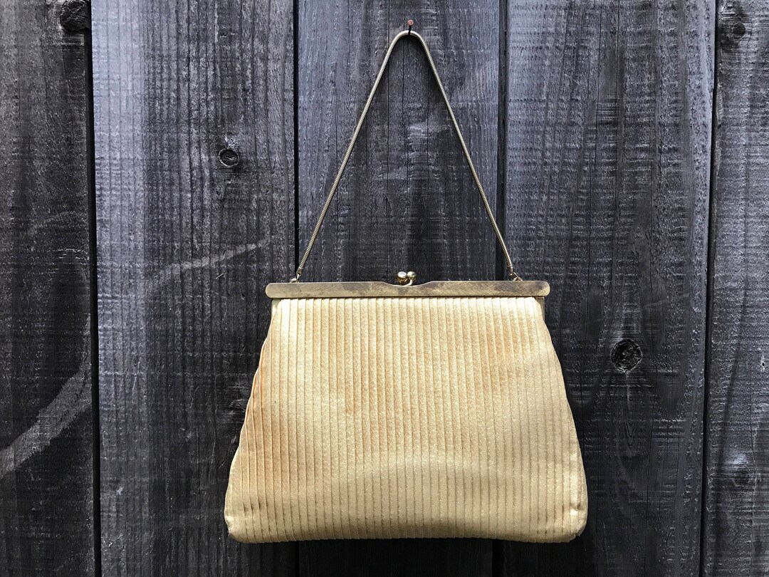 1950's Gold Lame Evening Clutch - Ingber - Etsy