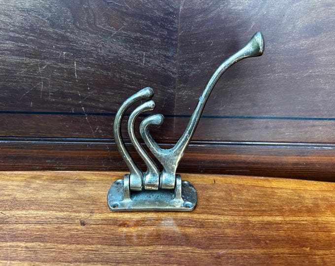 Solid Brass Adjustable Triple Hook Wall Hook - Etsy