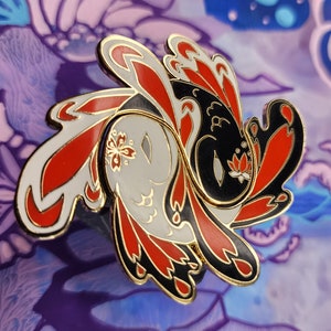 Yin Yang Whirlpool Atla Koi Pin Set, Spirit Companion, Yin Yang Koi ...